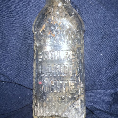 Vintage Esquire lanol white Shoe Polish Bottle | eBay