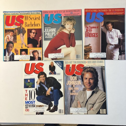 US Magazine 1988 Lot Of 5 The 10 Sexiest Bachelors Farrah Fawcett Don ...