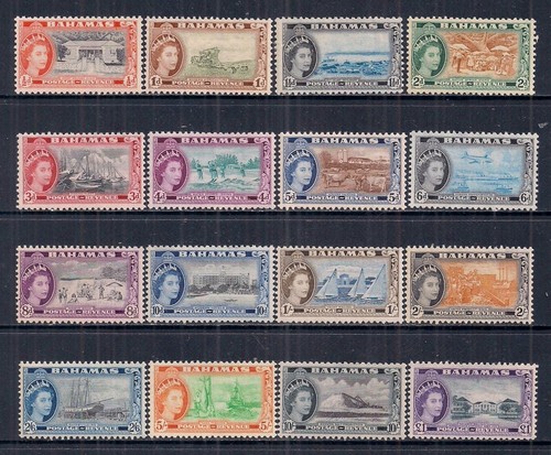 BAHAMAS-QE11 1954 SET OF 16.SG 201-216.UNMOUNTED MINT.MNH.VERY NICE SET ...