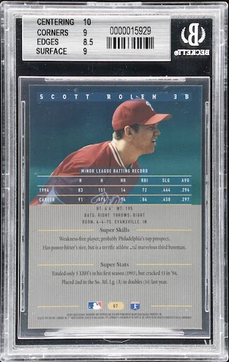 1995 Bowman's Best #B87 Scott Rolen RC BGS 9 Mint rookie | eBay