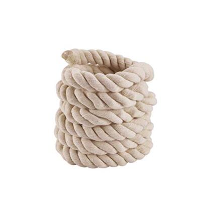 10ft Natural Twisted Cotton Rope Strong Triplestrand Rope For Sports ...