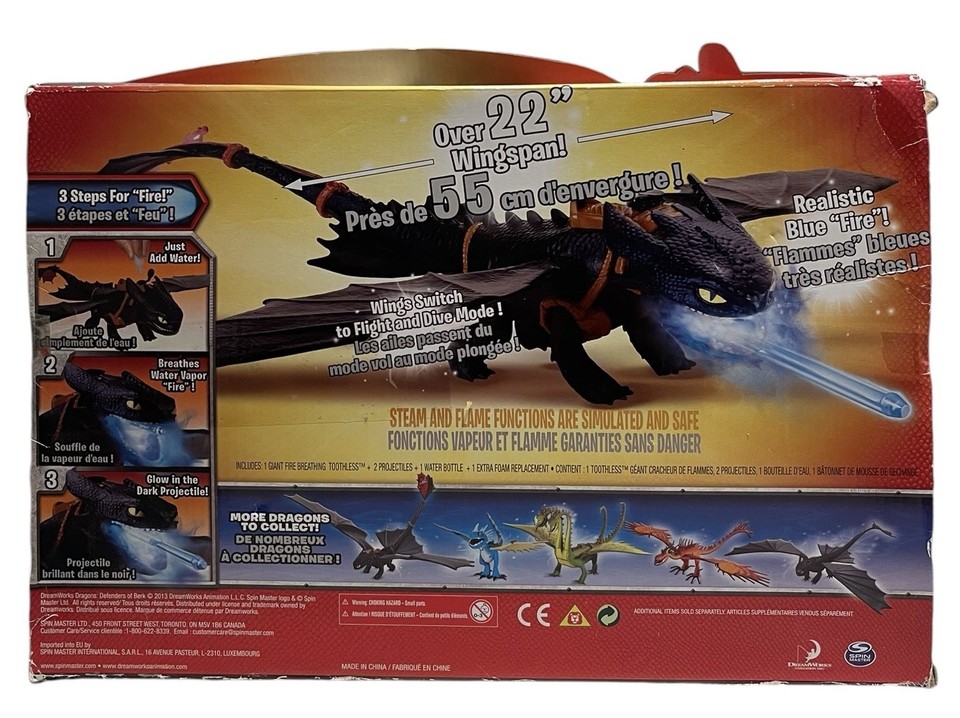 Dreamworks Dragons Defenders of Berk Toothless Giant Fire Breathing New ...