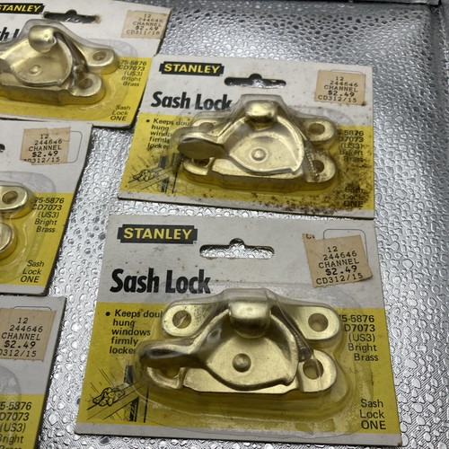 Stanley Hardware 75-5876 Sash Lock, Bright Brass Finish Set of 5 - NEW ...