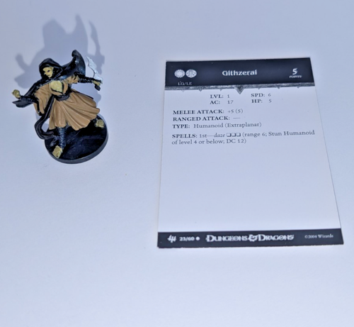 D&D miniature, Githzerai, Archfiends #23, Dungeons and Dragons | eBay