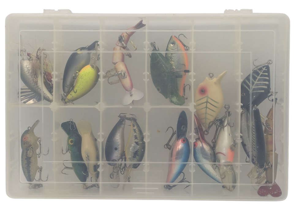Lot Of 21 Plastic Unbranded Freshwater Assorted Bass lures w Plastic ...