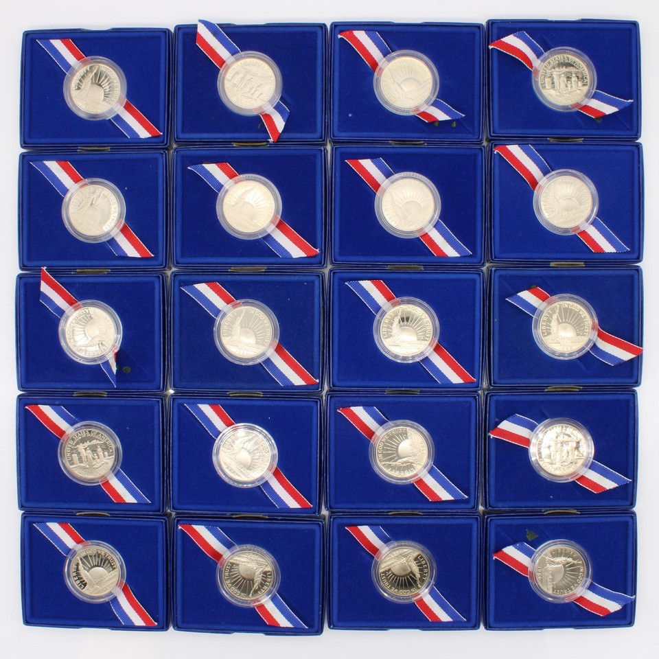 1986 US Liberty Half Dollar Proof & Uncirculated Mint Coins Lot of 57 ...