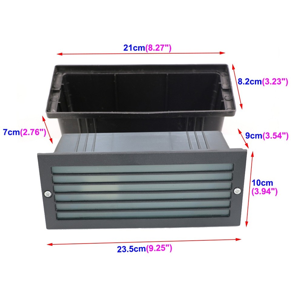 3W LED Outdoor Wall Lamp Recessed Decking Light Junction Box Stair ...
