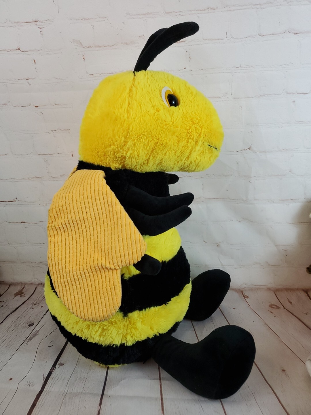 Hug Fun 20 Inch Plush Bee Black Yellow Bumblebee Stuffed Animal | eBay