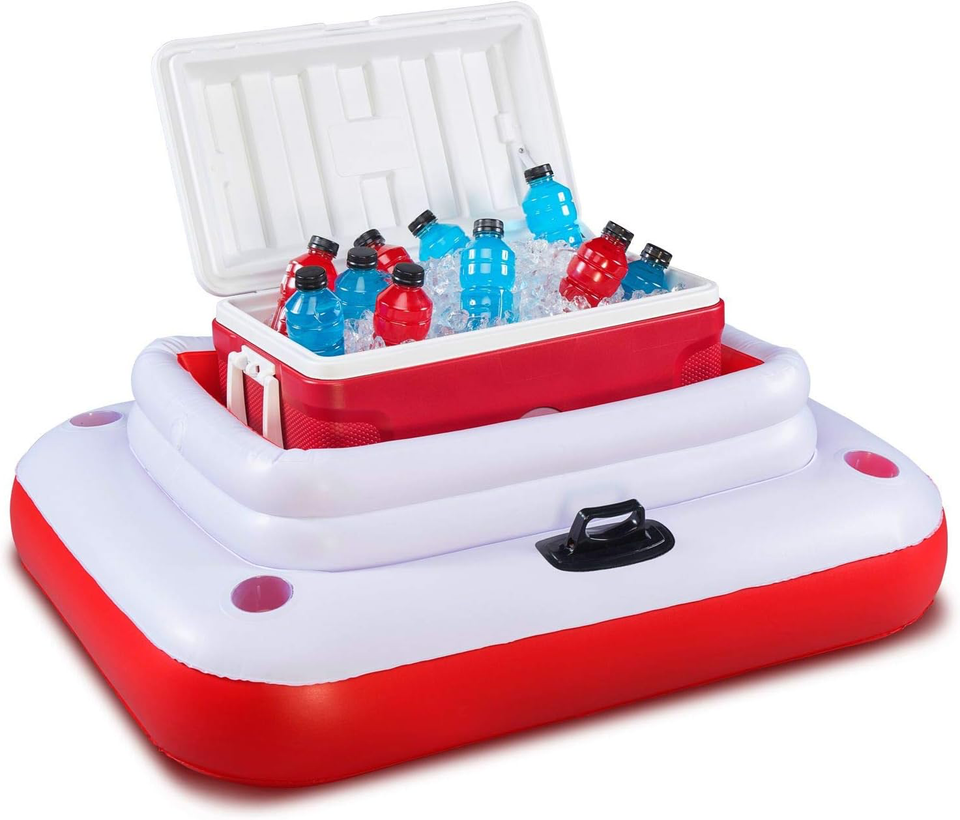 Inflatable Floating Ice Chest Large Floating Beverage Cooler for Pool ...