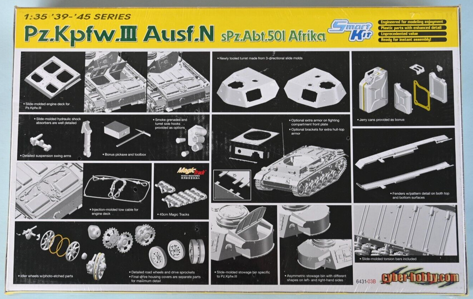 DRAGON 6431 : 1/35 Pz.Kpfw. III Ausf. N sPz.Abt.501 DAK | eBay