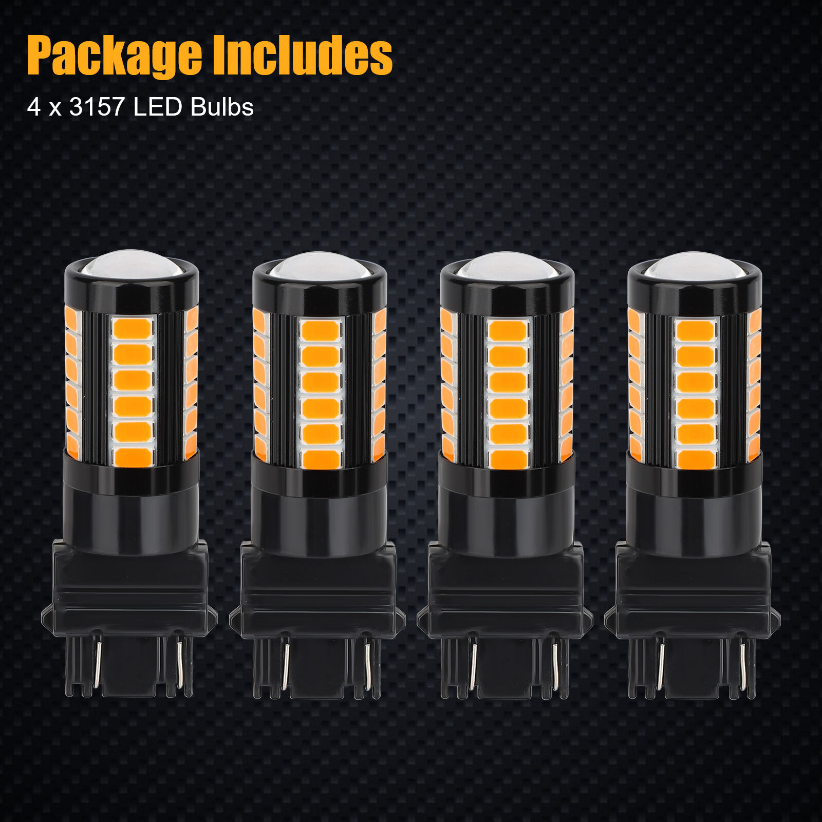 For Ford F150 F250 F350 Super Duty 3157 LED Bulbs 33-SMD Amber Turn ...