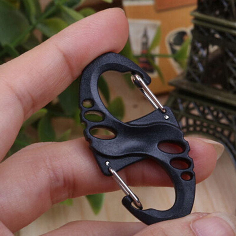 2PCS S Shaped Carabiner EDC Gear Snap Spring Clips Hook SE E4 t`jv | eBay