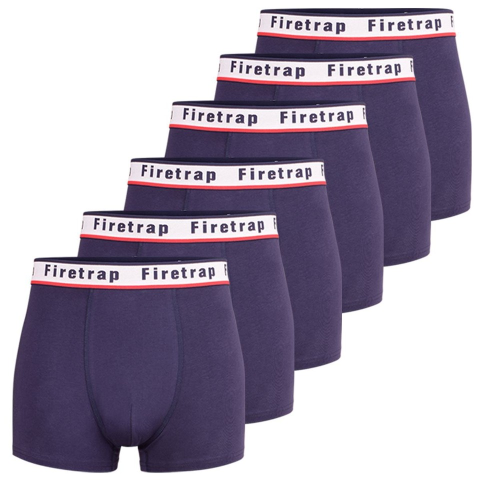 Firetrap Mens 6 Pack Designer Boxer Shorts Boxers Underwear Stretch ...
