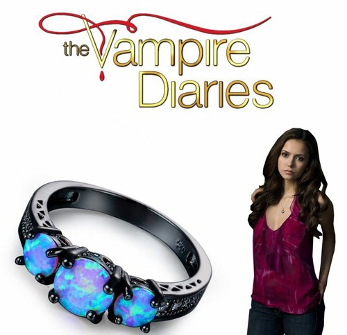 The Vampire Diaries Elena Gilbert, Zirconia Moon-Phase Gem, Tungsten ...