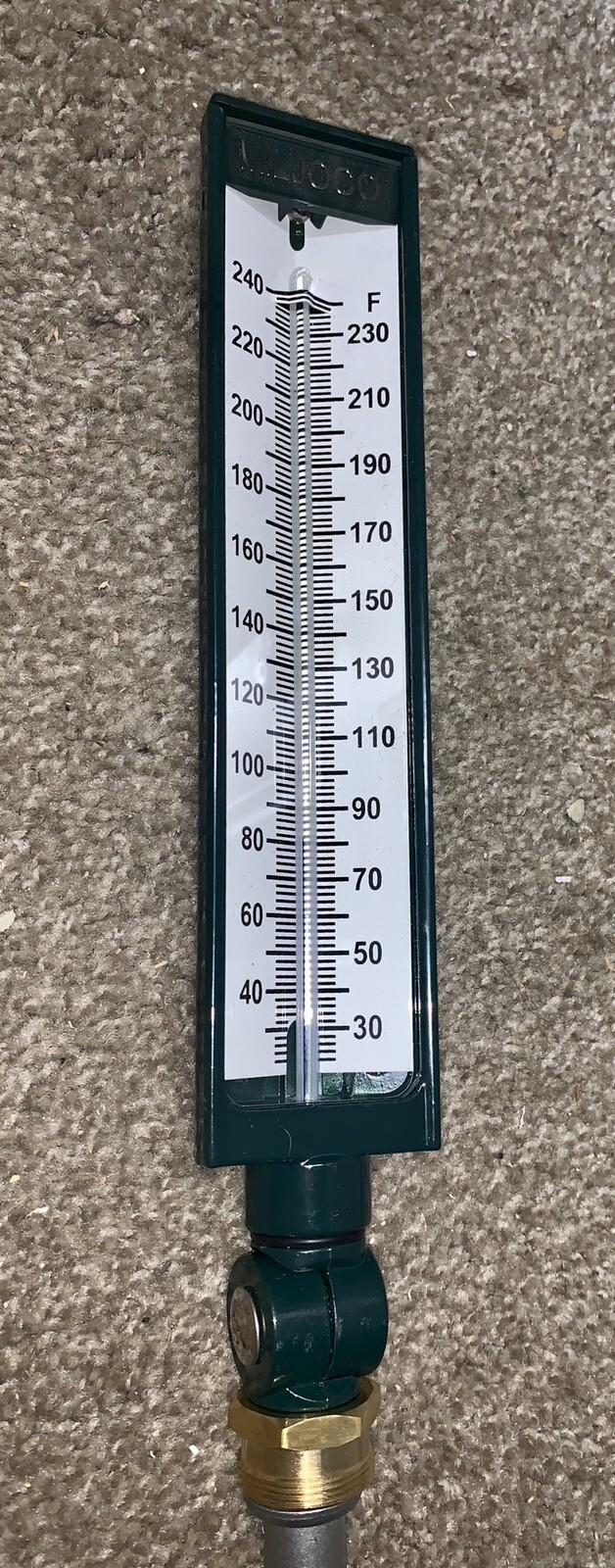 Miljoco Spirit Filled 9" Thermometer SX96035 6" Stem 0 to 120 degrees F ...