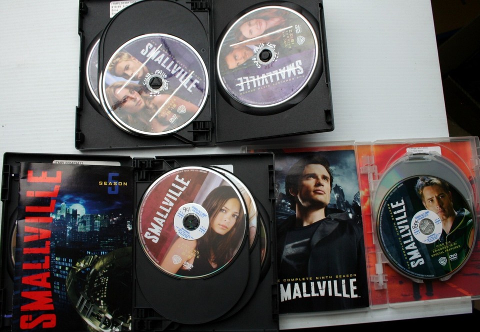 Lot 6 SMALLVILLE DVD Complete Series Seasons 1, 3-6, 9 Perry White Lex ...