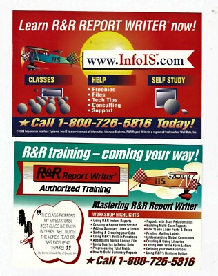 2 R & R Report Writer Coming Your Way Computer Software Postcard ...