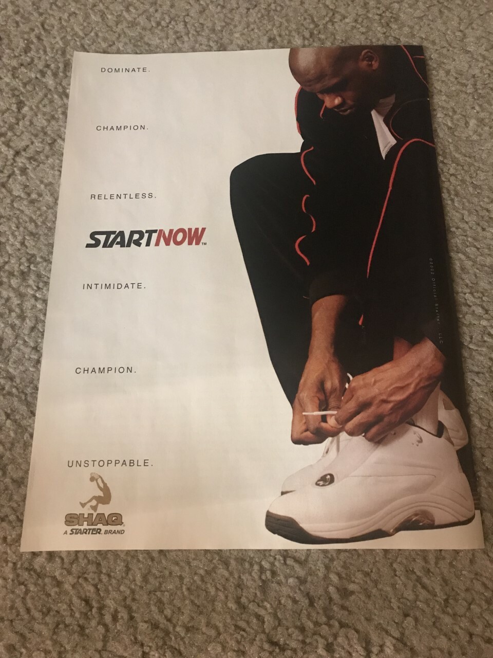 Vintage 2002 SHAQ STARTER Basketball Shoes Poster Print Ad SHAQUILLE O ...