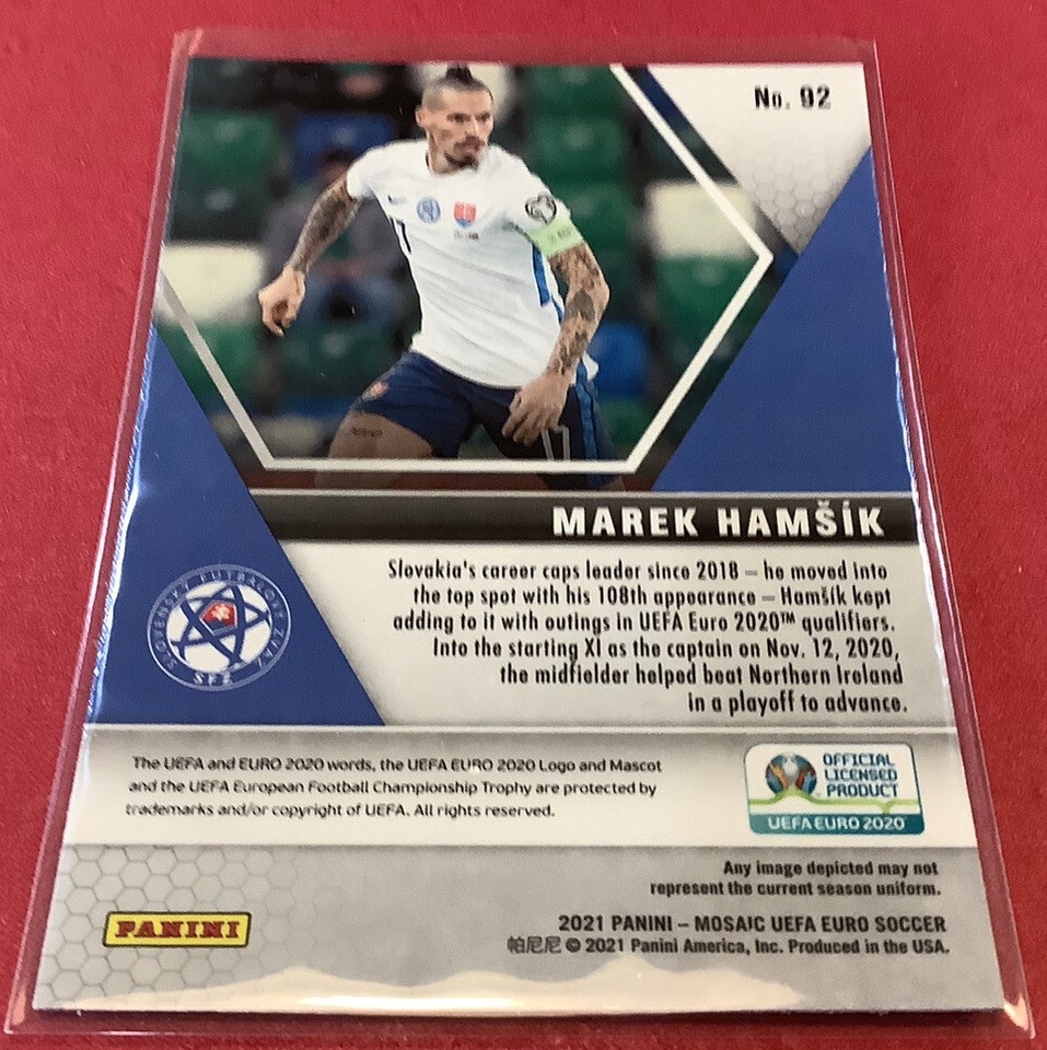 Marek Hamsik 2021 Panini Mosaic UEFA Euro 2020 Soccer Card #92 Slovakia ...