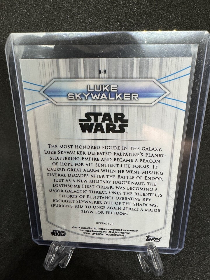 2020 Topps Star Wars Chrome Perspectives REFRACTOR Parallel #6-R Luke ...