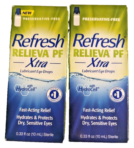 Refresh Relieva PF Xtra Lubricant Eye Drops 0.33oz – EXP 4/2026+ (Combo ...
