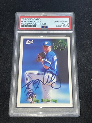 Roy Halladay Signed 1995 Best Rookie Card PSA COA Slabbed Blue Jays ...