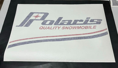 POLARIS SNOWMOBILE VINYL TRAILER & SHOP REPRODUCTION DECAL ABOUT 12" X ...