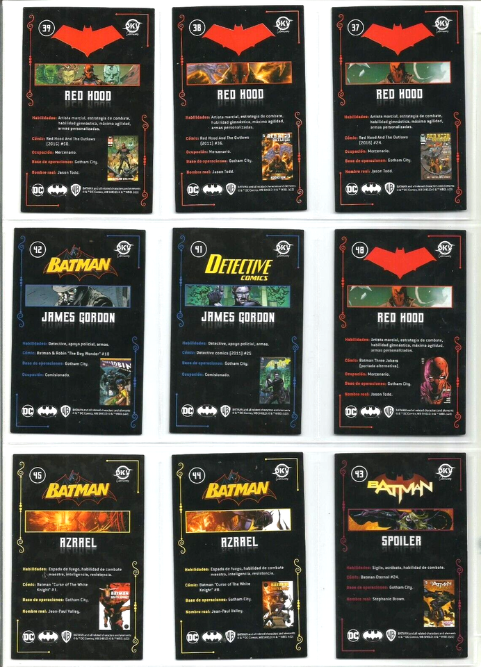 DC Comics BATMAN Basic Cards Full Set 97/97 + Checklist PERU 2022 ...