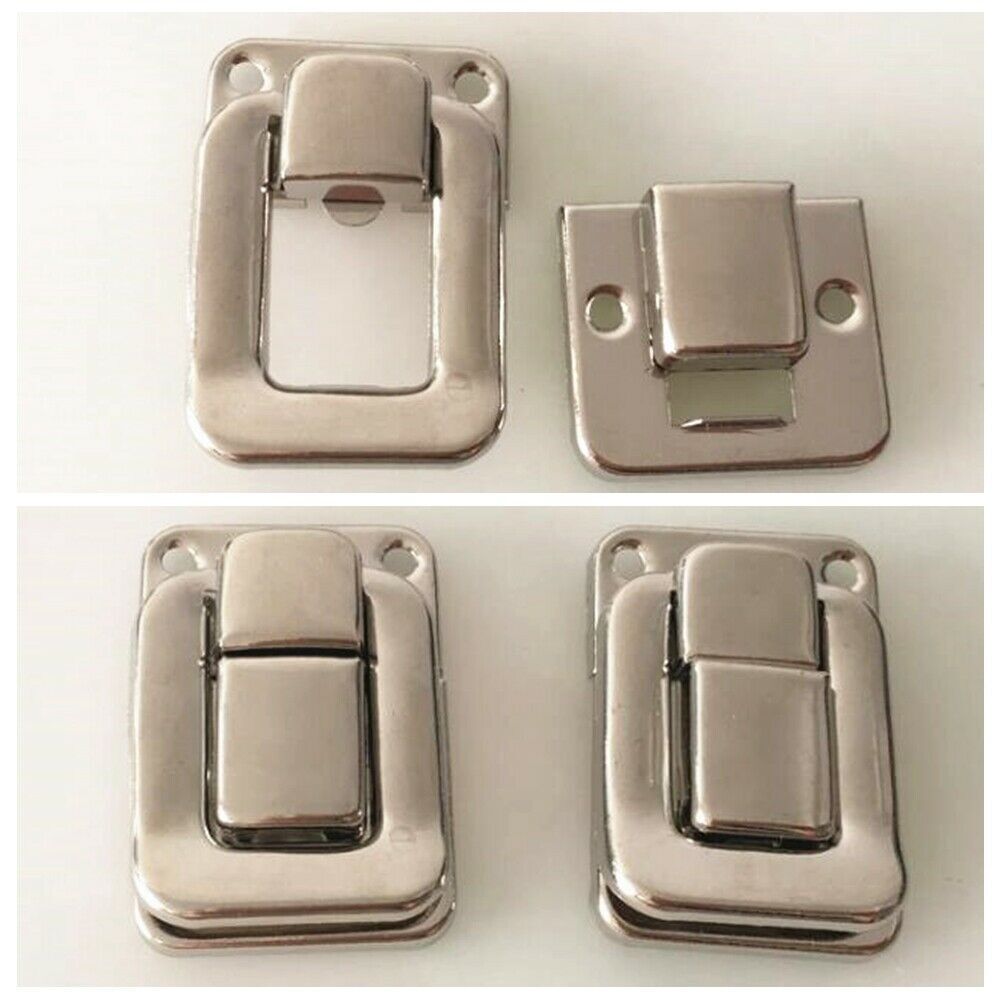 4PCS Suitcase Suit Trunk Latch Box Flight Snap Clasp Small Toggle Catch ...