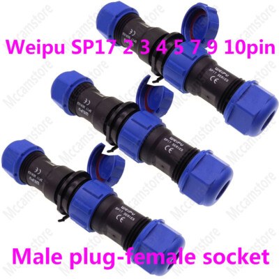 2-10Pin SP17 Weipu IP68 Waterproof Connector Cable,Plug+Socket ...