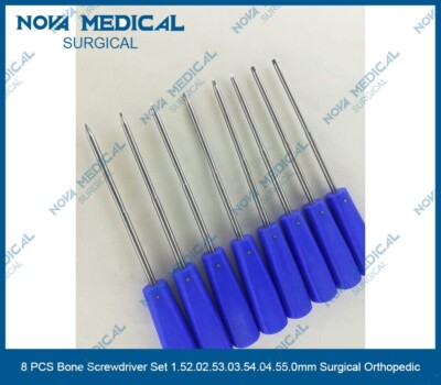 8 PCS Bone Screwdriver Set 1.5/2.0/2.5/3.0/3.5/4.0/4.5/5.0mm Surgical ...