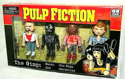 NECA 4 Mini Figure Set Pulp Fiction The Gimp New NOS Box 2004 Butch Zed ...