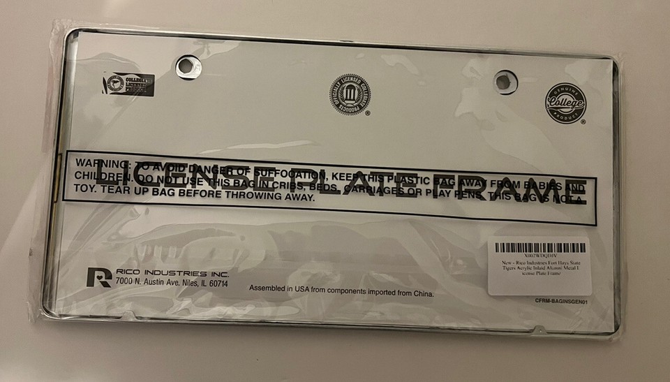 Fort Hays State Alumni Metal License Plate Frame NEW | eBay