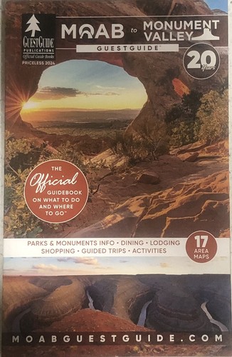 2024 Moab-Monument Valley Oficial Guidebook Maps Parks & Monuments Info ...