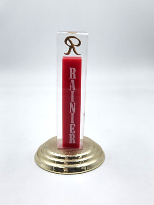 Vintage Rainier Beer Tap Handle Red Acrylic Lucite | eBay