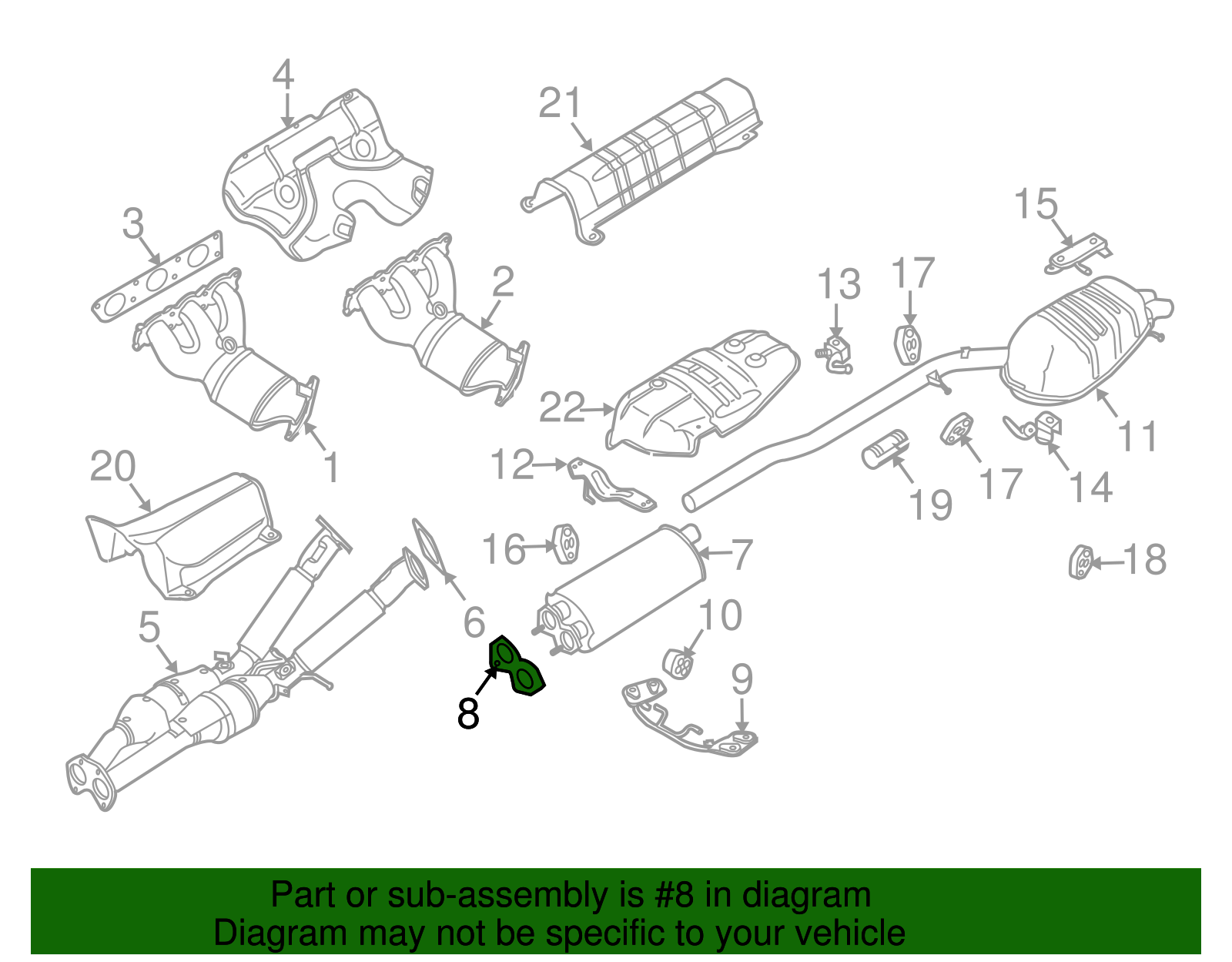 Genuine Volvo Xc90 Front Muffler Gasket 30730538 for sale online | eBay