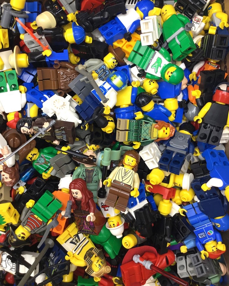 LEGO BULK LOT 20 MINIFIGURE RANDOM PEOPLE TOWN CITY & MORE ...