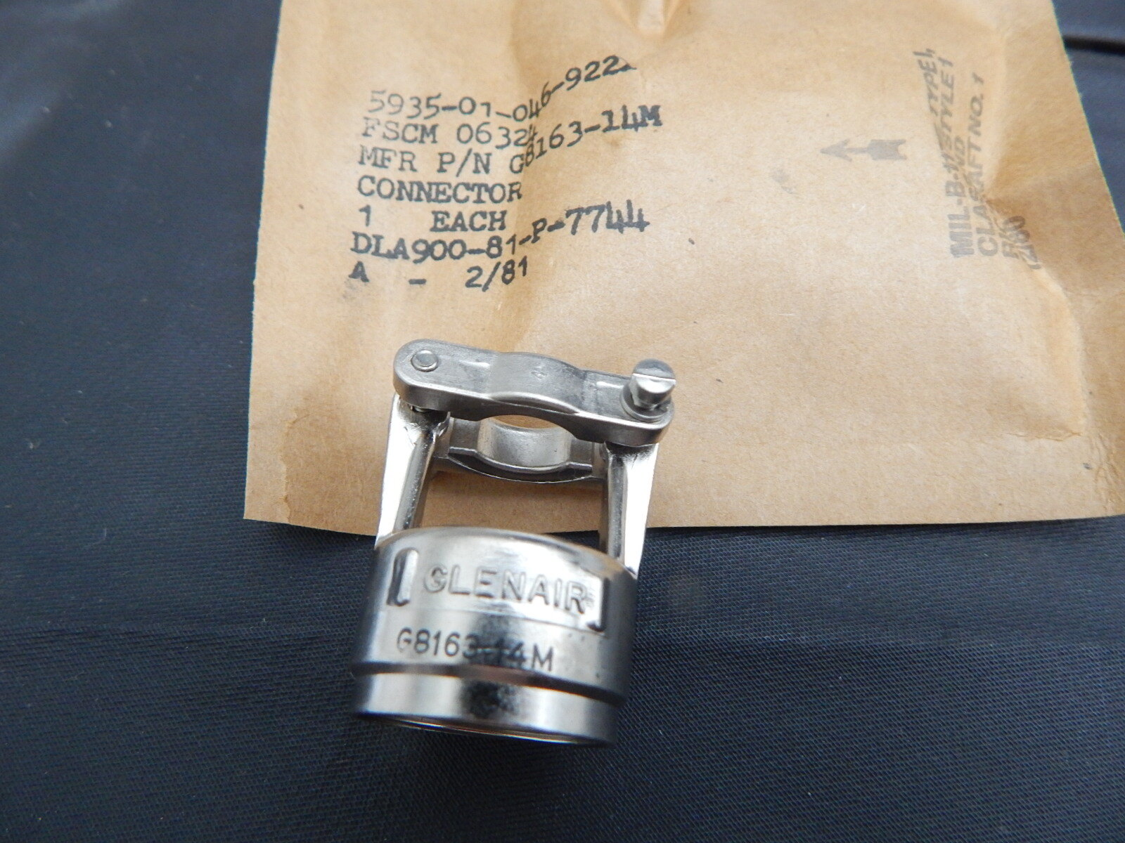 GLENAIR G8163-14M CABLE CLAMP CONNECTOR 5935-01-046-9221 - USA FAST ...