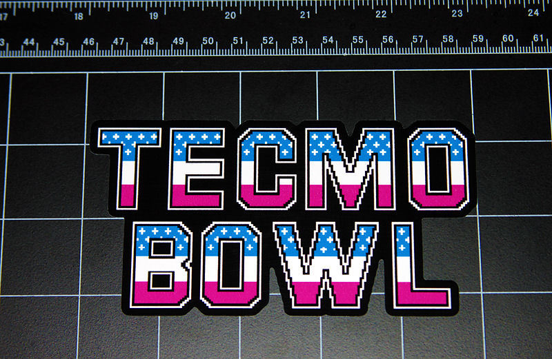 TECMO BOWL 8 Bit sprite pixel decal sticker Nintendo NES SNES Sega ...