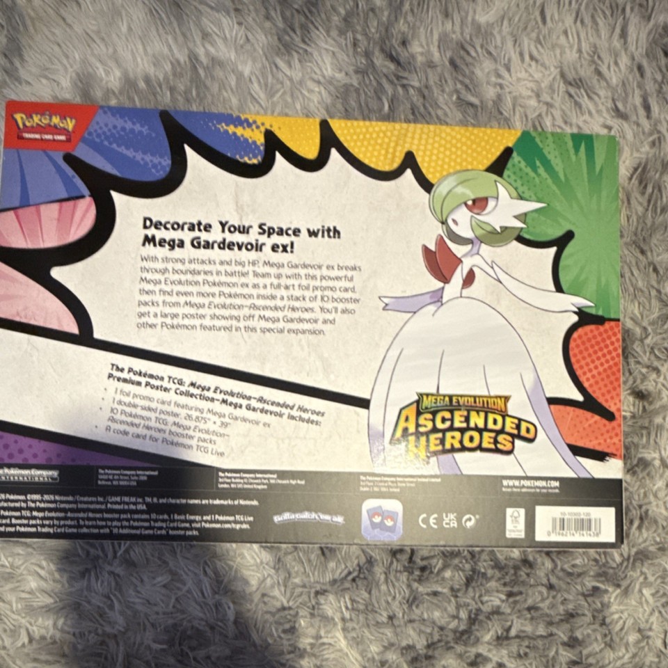 Pokémon TCG Ascended Heroes Premium Poster Collection Mega Gardevoir ...