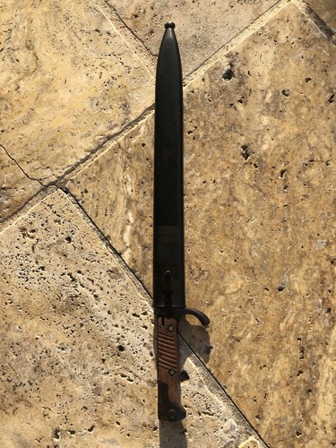 19 Inch WW2 German S98 / 05 Sawback Bayonet With Scabbard, dull And ...
