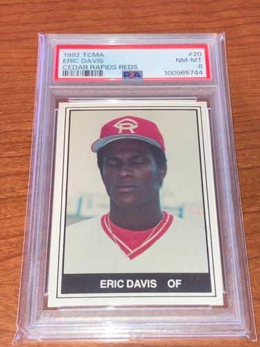 1982 TCMA Cedar Rapids Reds ERIC DAVIS Minor League Rookie RC Graded PSA 8 NM-MT | eBay