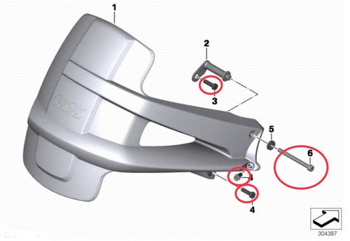 BMW R1200GS Rear Mudguard Wheel Cover Mount Stainless Steel Allen ...