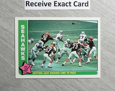 Exact _ SEATTLE SEAHAWKS _ 1985 Fleer Card # 76 / 88 _ LOW MAILING COST ...