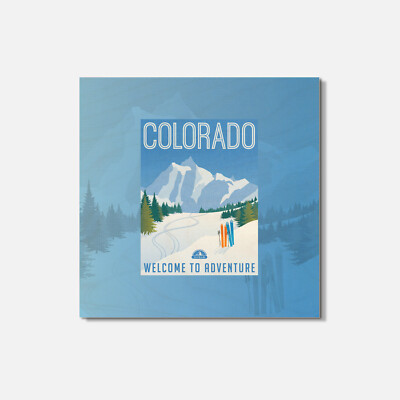 Colorado USA State Adventure 4'' X 4'' Square Wooden Coaster | eBay