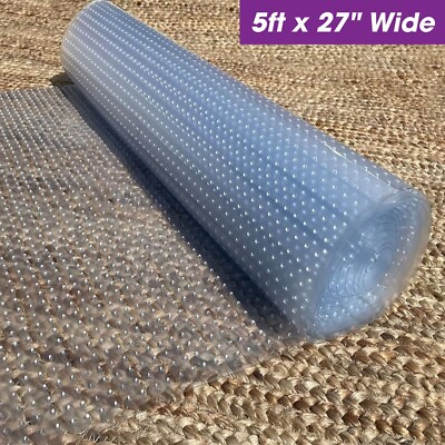 Vinyl Plastic Carpet Protector Mat Runner Home Office Hallway 5ft x 27 ...
