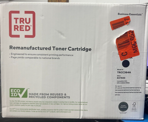 TRU RED TRCC364A Black Compatible Toner Cartridge for HP CC364A HP64A ...