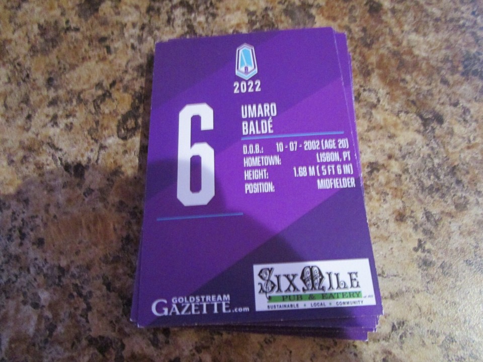 2022 PACIFIC FC TRIDENT SOCCER UMARO BALDE SINGLE PLAYER CARD CANPL | eBay