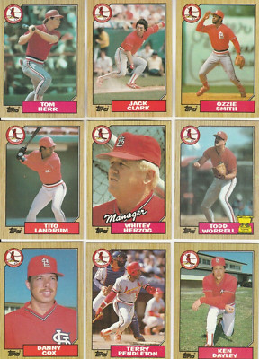 (20) 1987 Topps St. Louis Cardinals (20 Card Team Lot) See Scans! | eBay