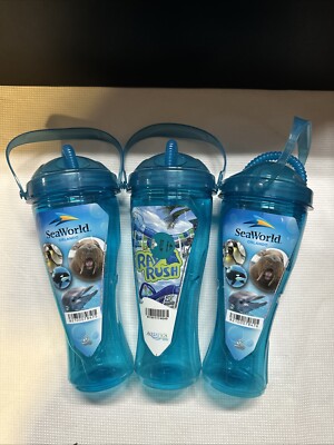 Lot Of 3 2018 and 2019 Ray Rush SeaWorld Busch garden water bottles | eBay